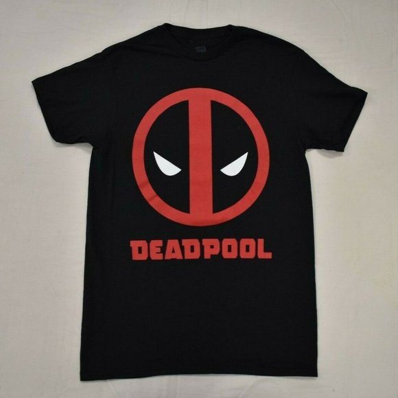 Marvel | Shirts | Marvel Mens Deadpool Classic Logo Black Tee Shirt New ...